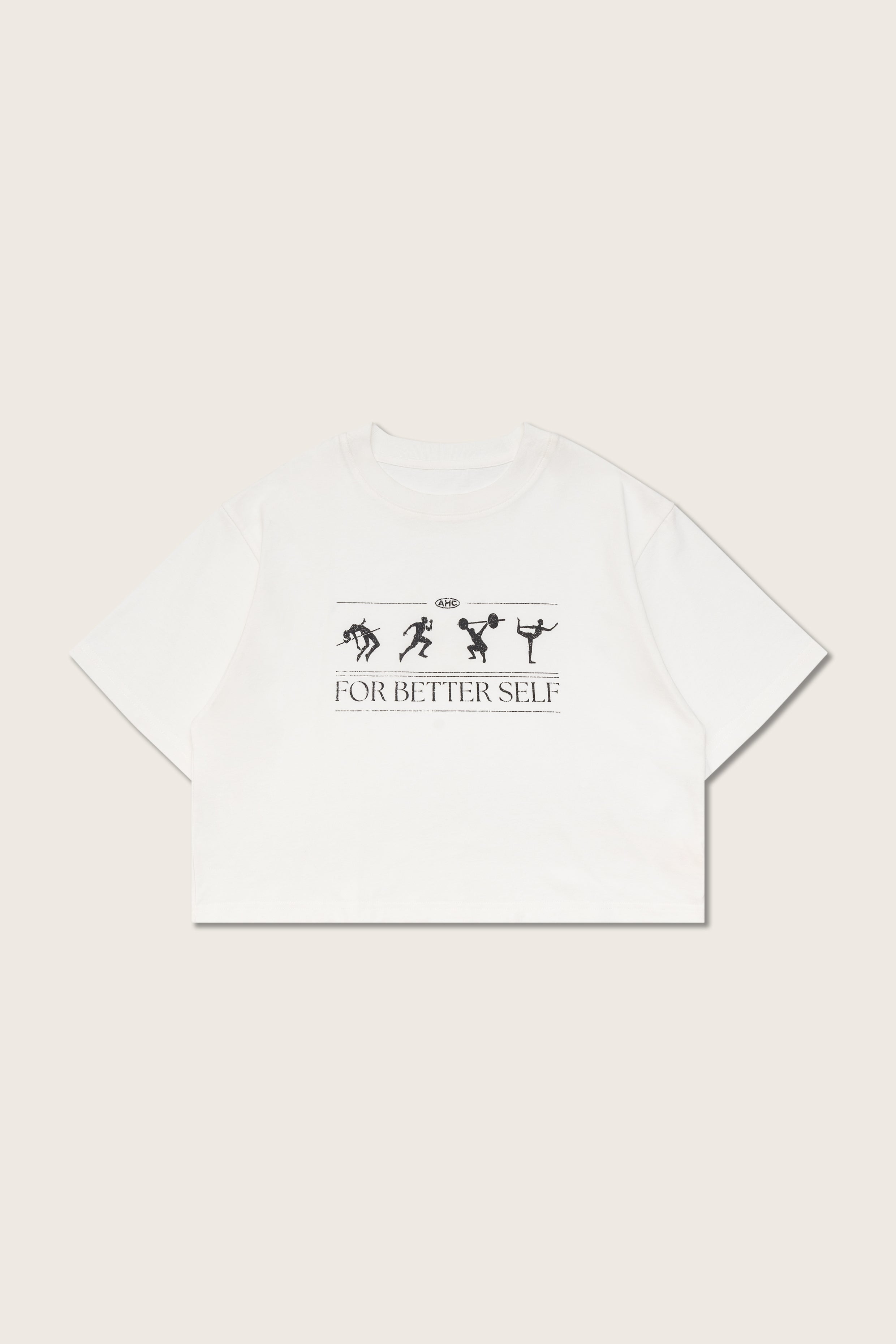 Aim Higher Club Basic Crop Tee/ White